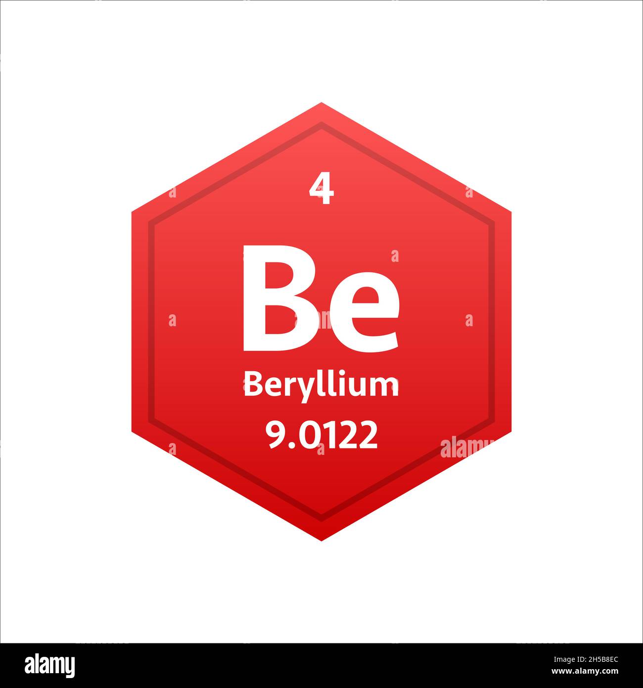 Beryllium symbol. Chemical element of the periodic table. Vector stock ...