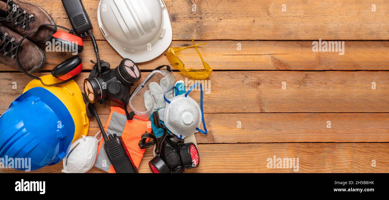 Labor personal protective gear for industry and construction site. Work ...