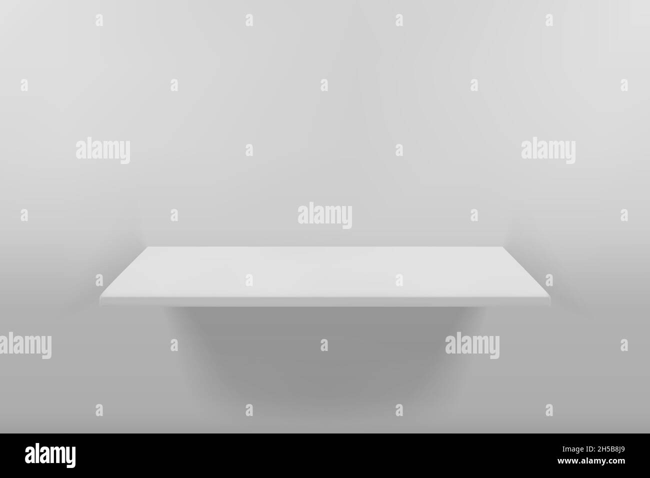 White empty book shelf on the wall. Single bookshelf on white ...