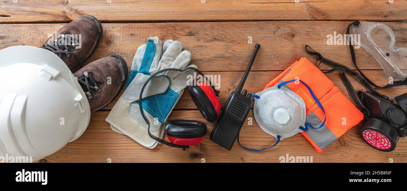 Labor personal protective gear. Work health and safety for industry and ...