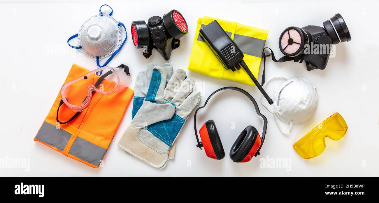 Work health and safety for industry and construction site. Labor ...