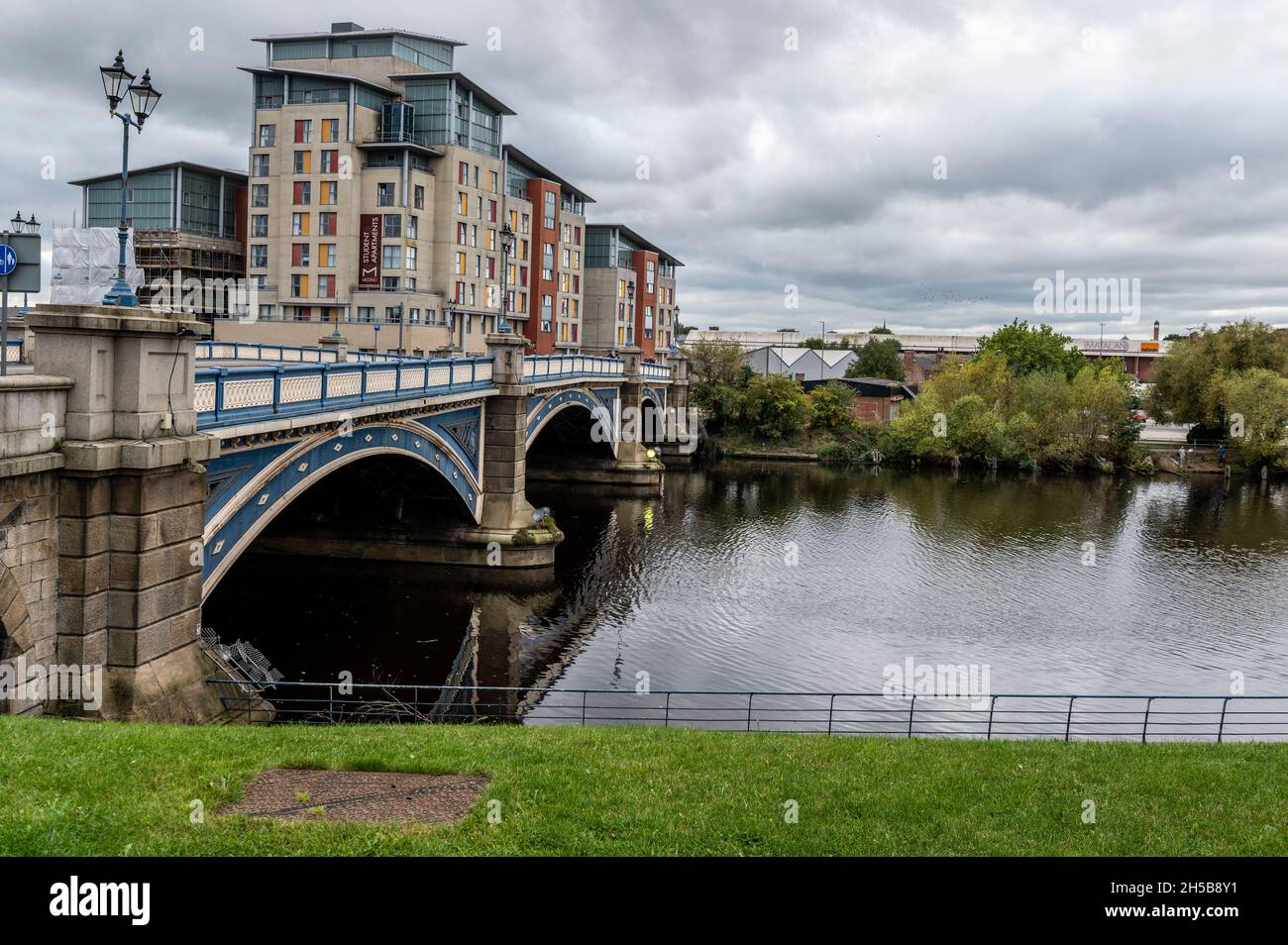 The Victoria Jubilee Bridge over the River Tees in Stockton, County ...