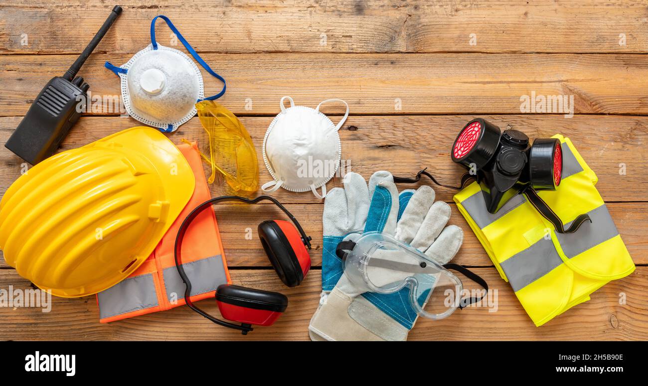 Work health and safety for industry and construction site. Labor ...