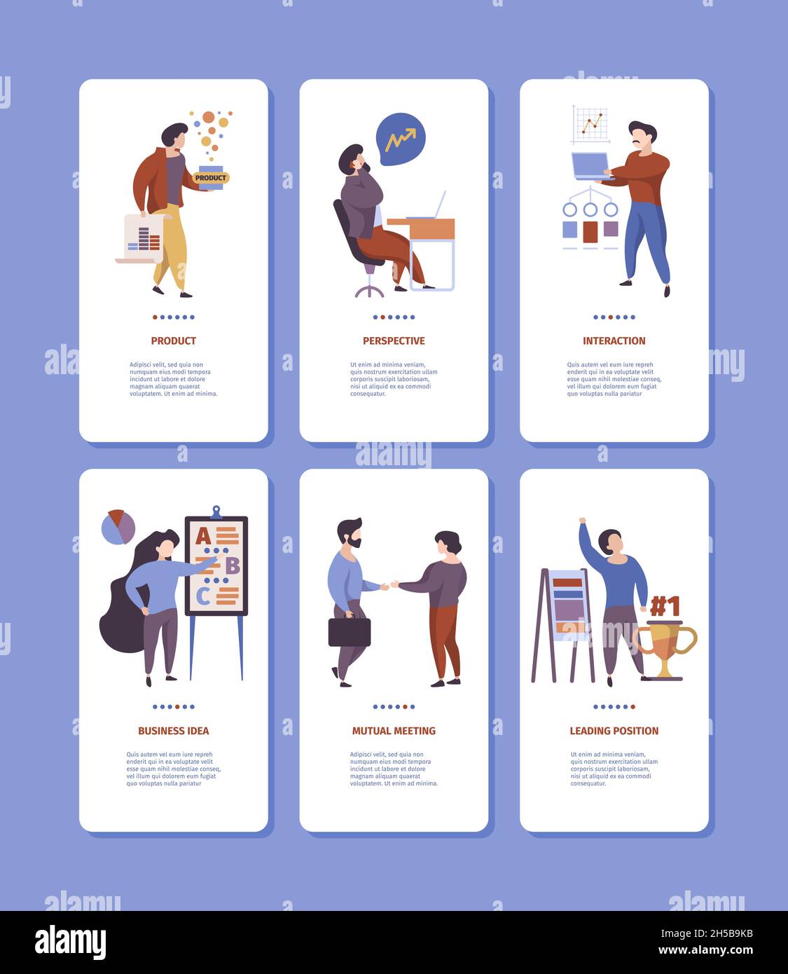 Onboard business banners. Corporate managers conversation talking phone ...