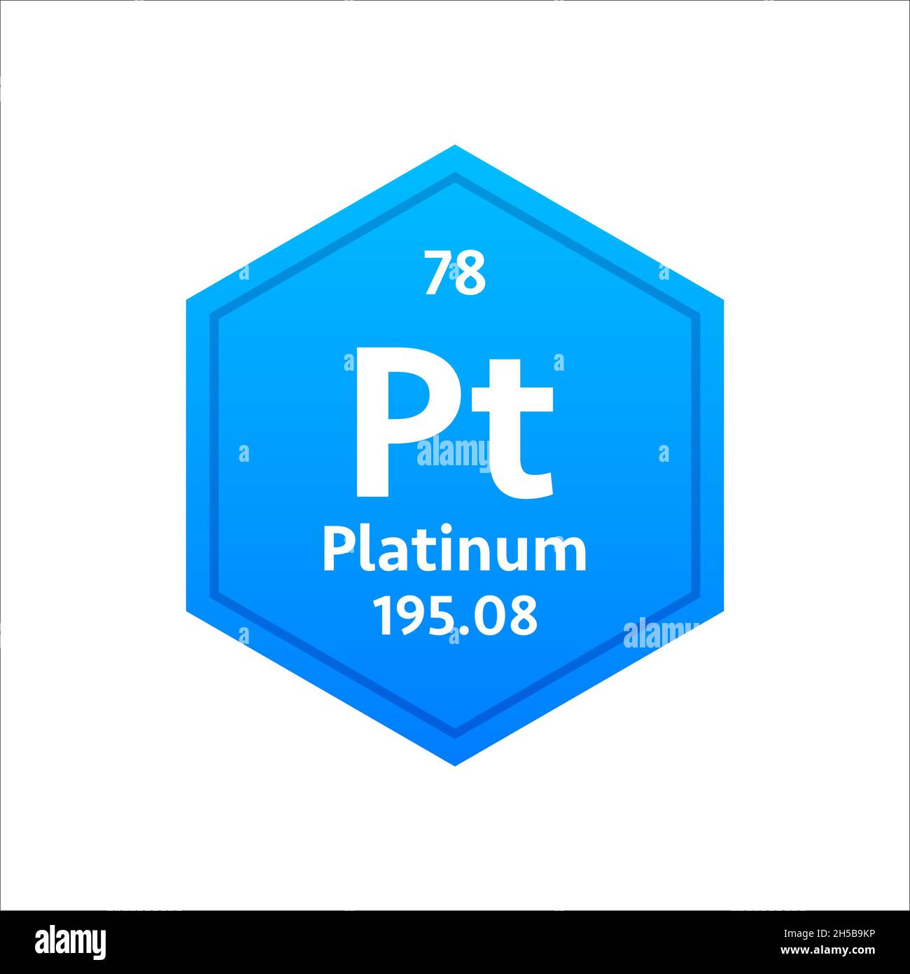 Platinum symbol. Chemical element of the periodic table. Vector stock ...
