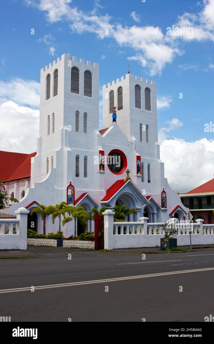 South Pacific, Samoa, Upolu Island Apia Catholic Church Stock Photo - Alamy