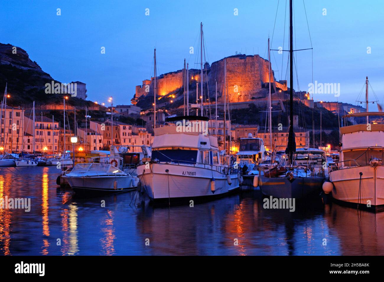 THE PORT OF BONIFACIO, SOUTHERN CORSICA (2A), CORSICA, FRANCE Stock ...