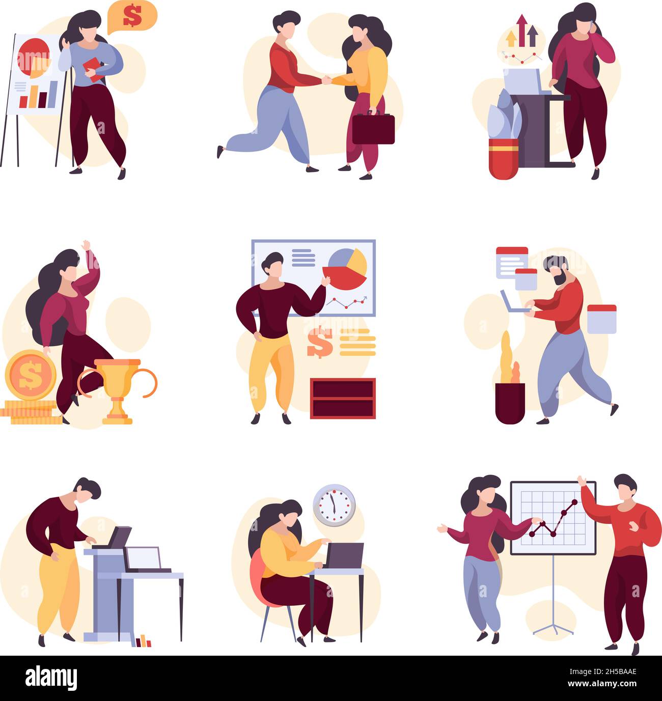 Teamwork office illustration hi-res stock photography and images - Alamy