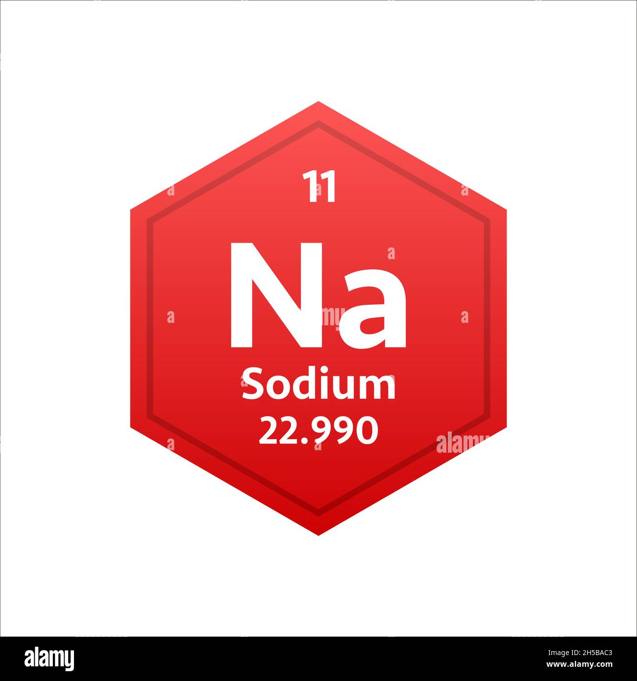 Sodium symbol. Chemical element of the periodic table. Vector stock ...