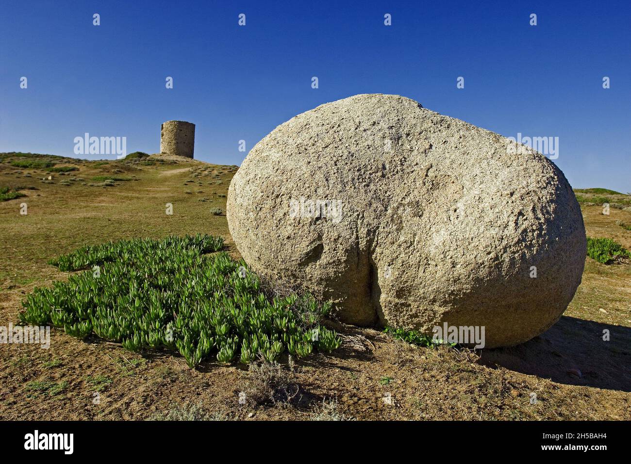 GRANITE BLOCK CALLED 'LES FESSES' (THE BUTTOCKS), SPANU POINT, SANT ...