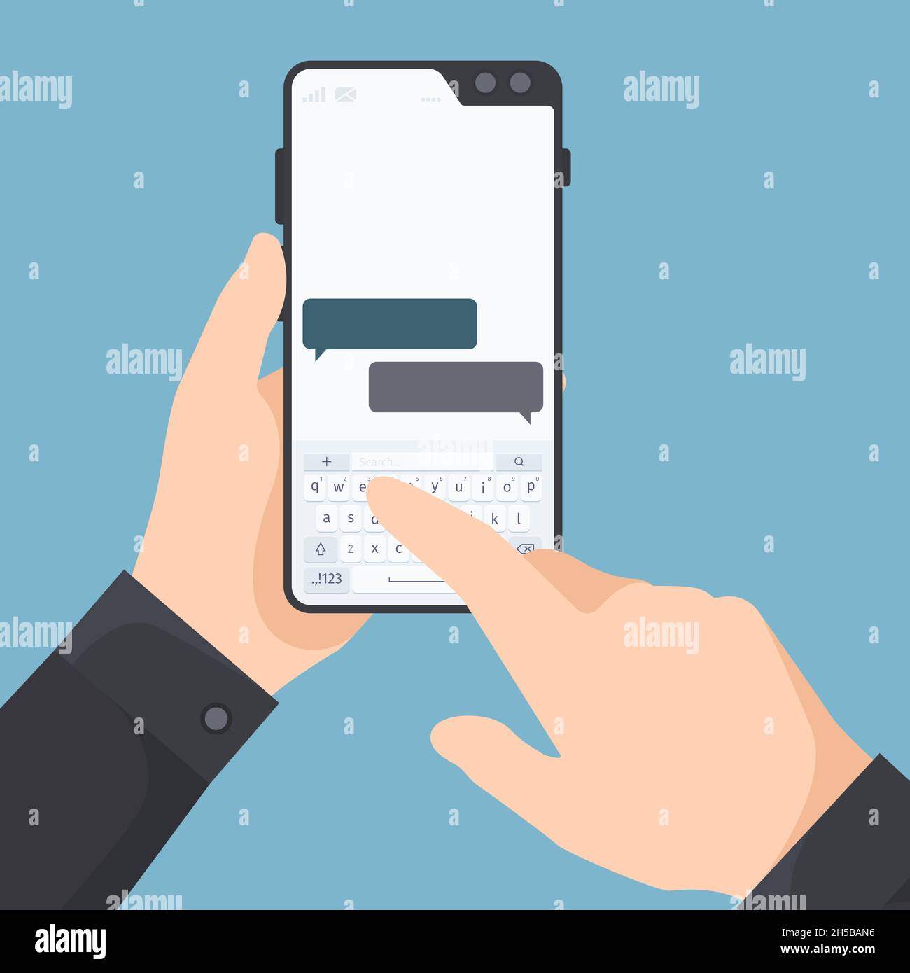 Tapping keyboard Stock Vector Images - Alamy