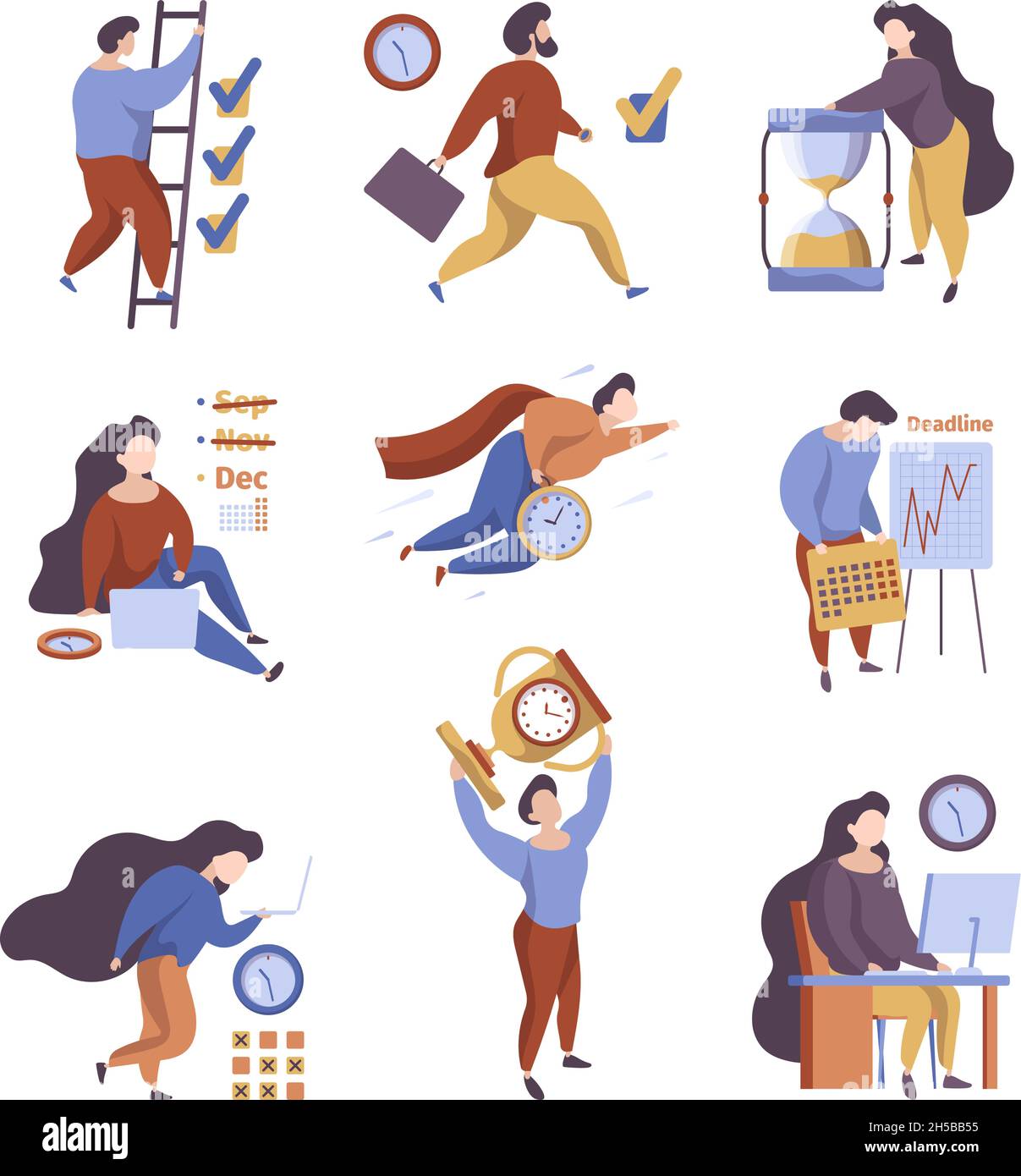 Time management concept. Business and self work organization task daily ...