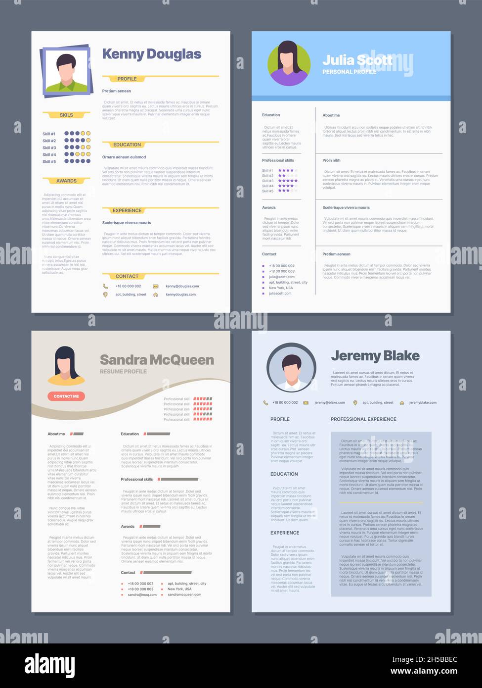 Cv template. Corporate job resume managers design template layout ...