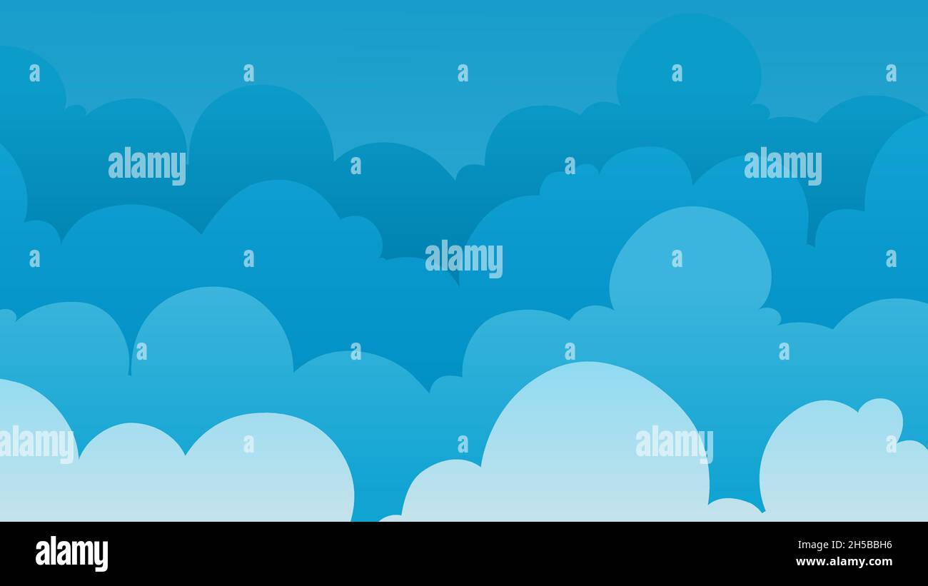 Sky cloudy background. Clouds banner template, summer spring season ...