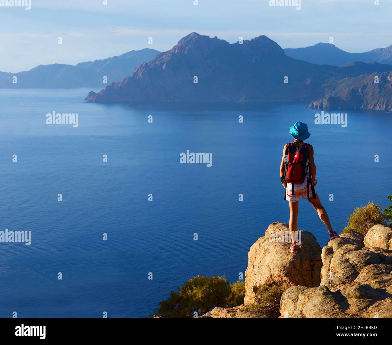FRANCE, CORSICA ( 2A ), PORTO, OTA, PANORAMA FROM THE CALANCHE OF PIANA ...