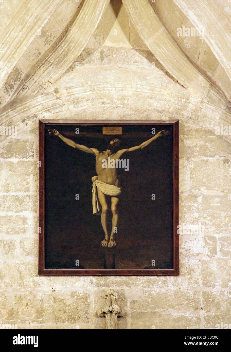 The Crucified Christ 1640 by Francisco de Zurbarán 1598-1664 Stock Photo - Alamy