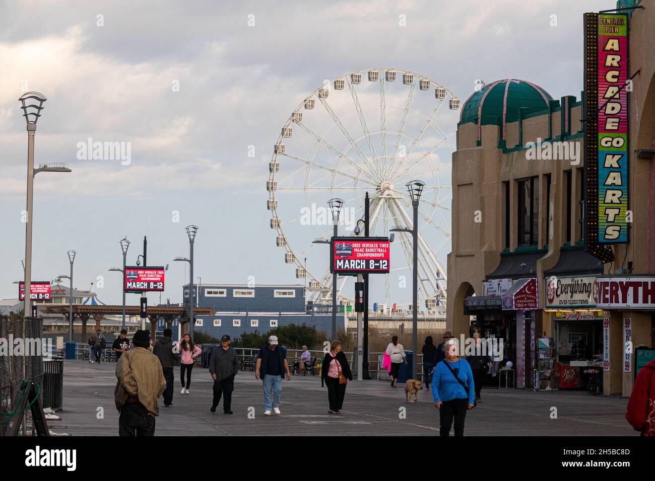 Atlantic City Boardwalk Views Stock Photo - Alamy