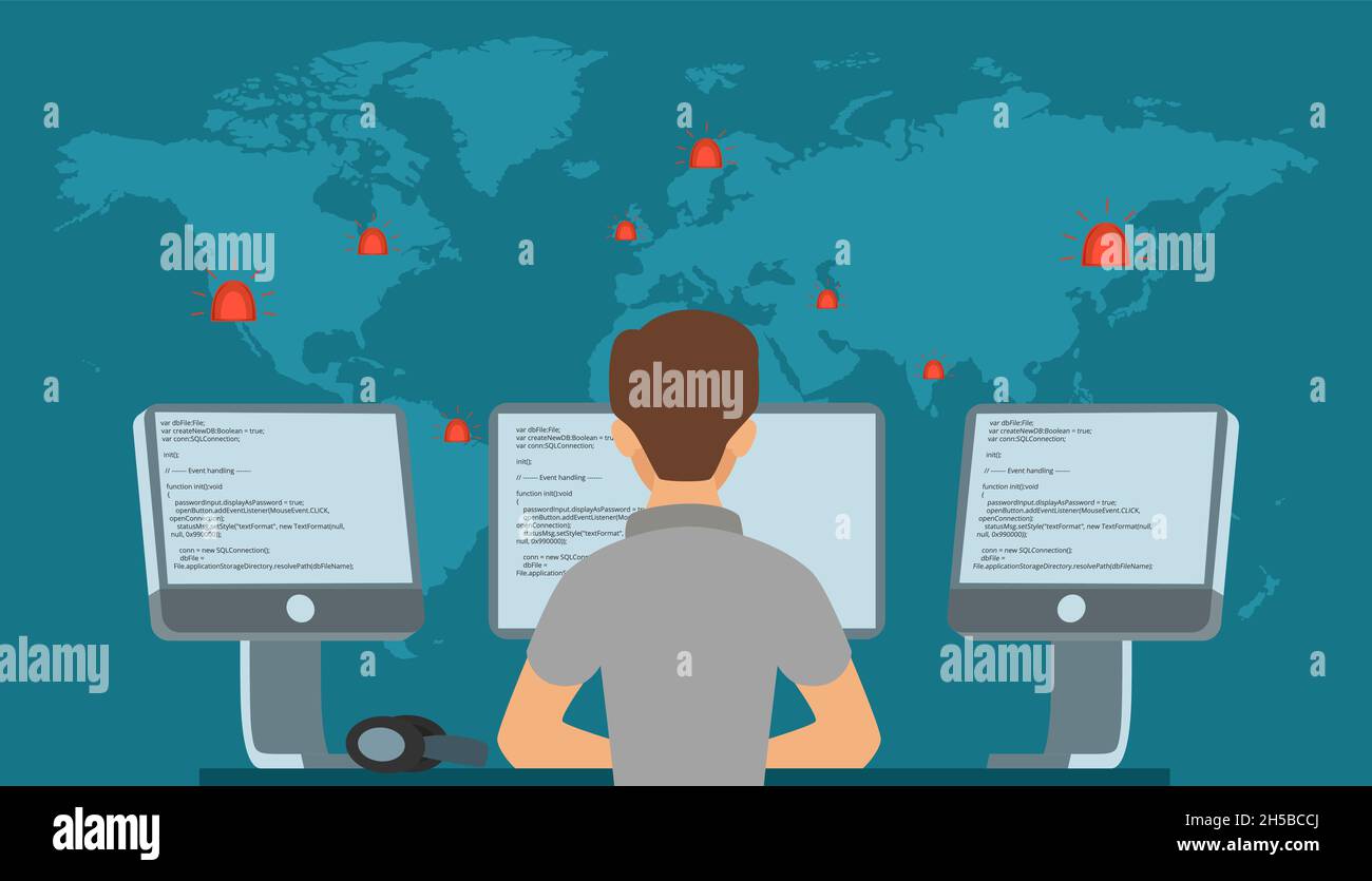 Worldwide hacker attack. Phishing or hacks, cyber crime. Programmer ... Worldwide hacker attack. Phishing or hacks, cyber crime. Programmer ...