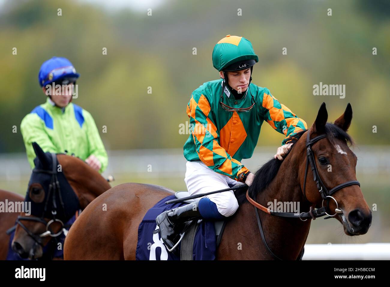 Jockey George Rooke on One Last Dance prior to competing in the Betway ...