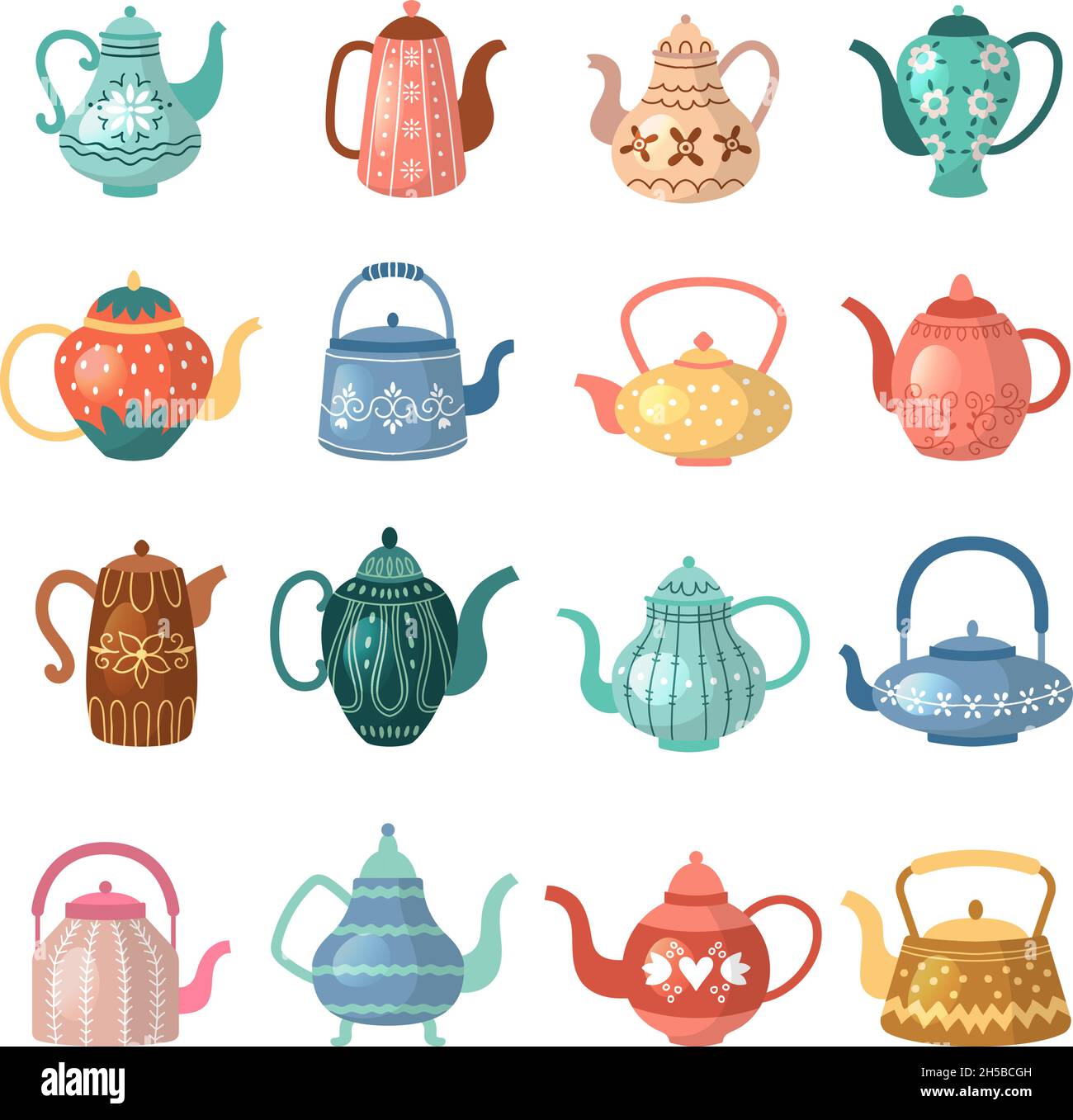 Background colored set ceramic Stock Vector Images - Alamy