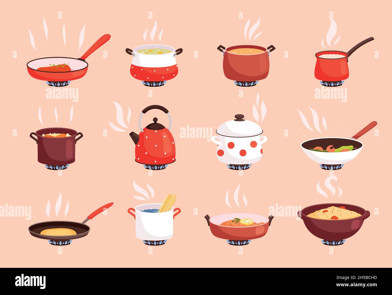 Gas on stove in Stock Vector Images - Alamy