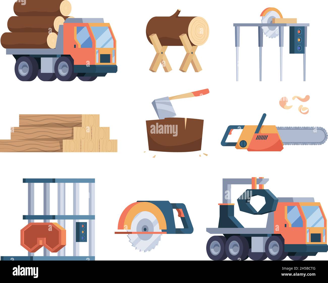 Construction industry concept timber Stock Vector Images - Alamy