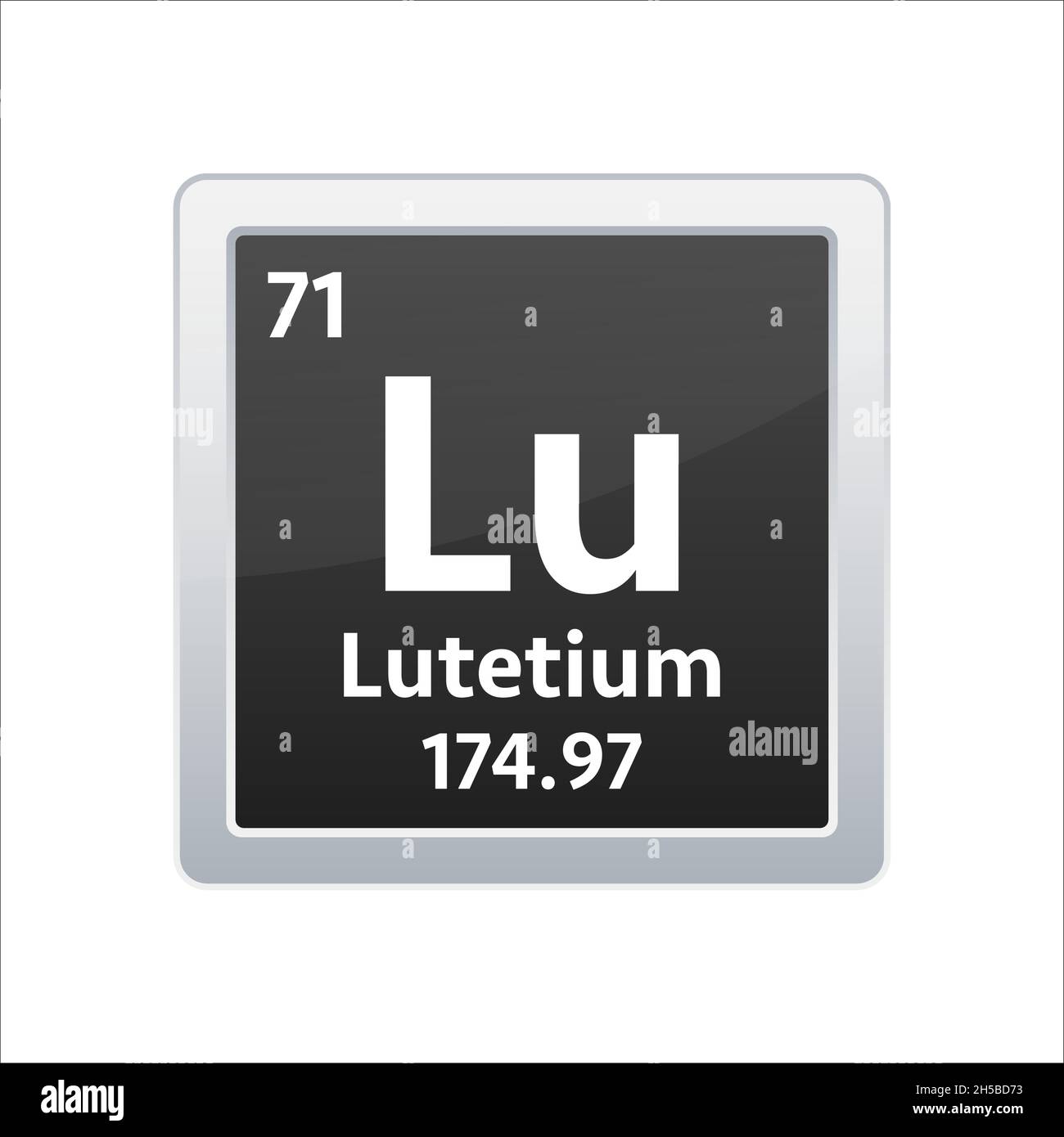 Lutetium symbol. Chemical element of the periodic table. Vector stock ...