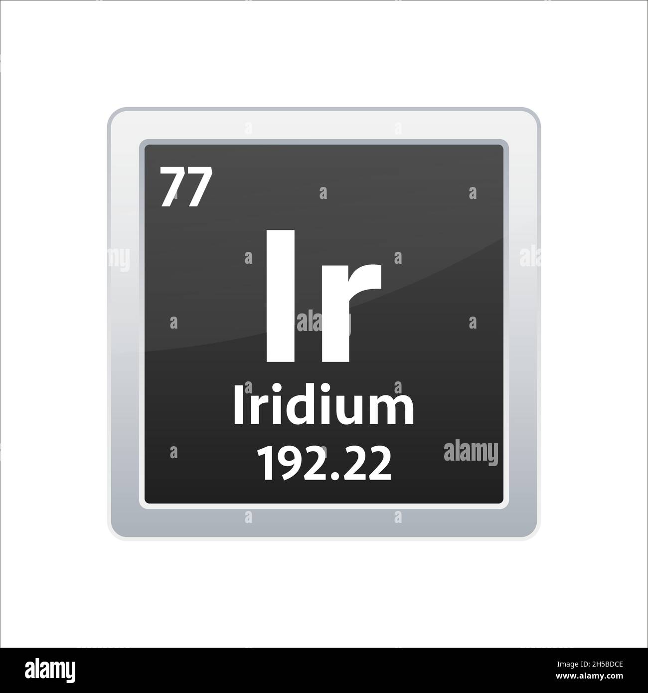 Iridium symbol. Chemical element of the periodic table. Vector stock ...
