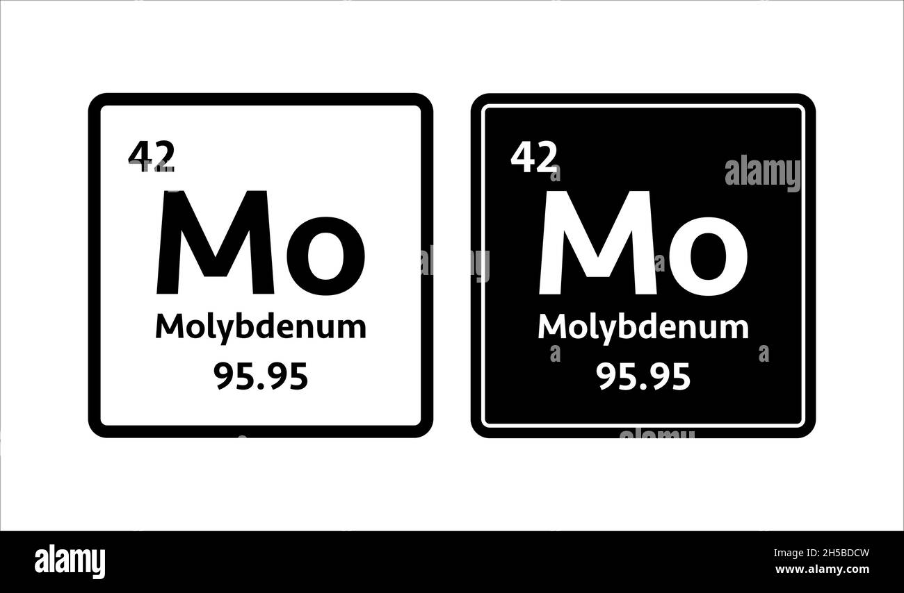 Molybdenum symbol. Chemical element of the periodic table. Vector stock ...