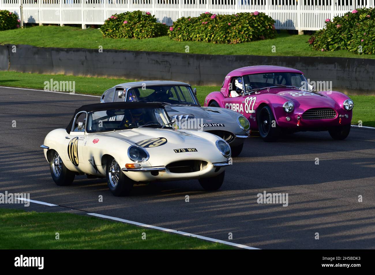 Vying for the lead, Nigel Greensall, Jaguar E-Type, Oliver Bryant ...