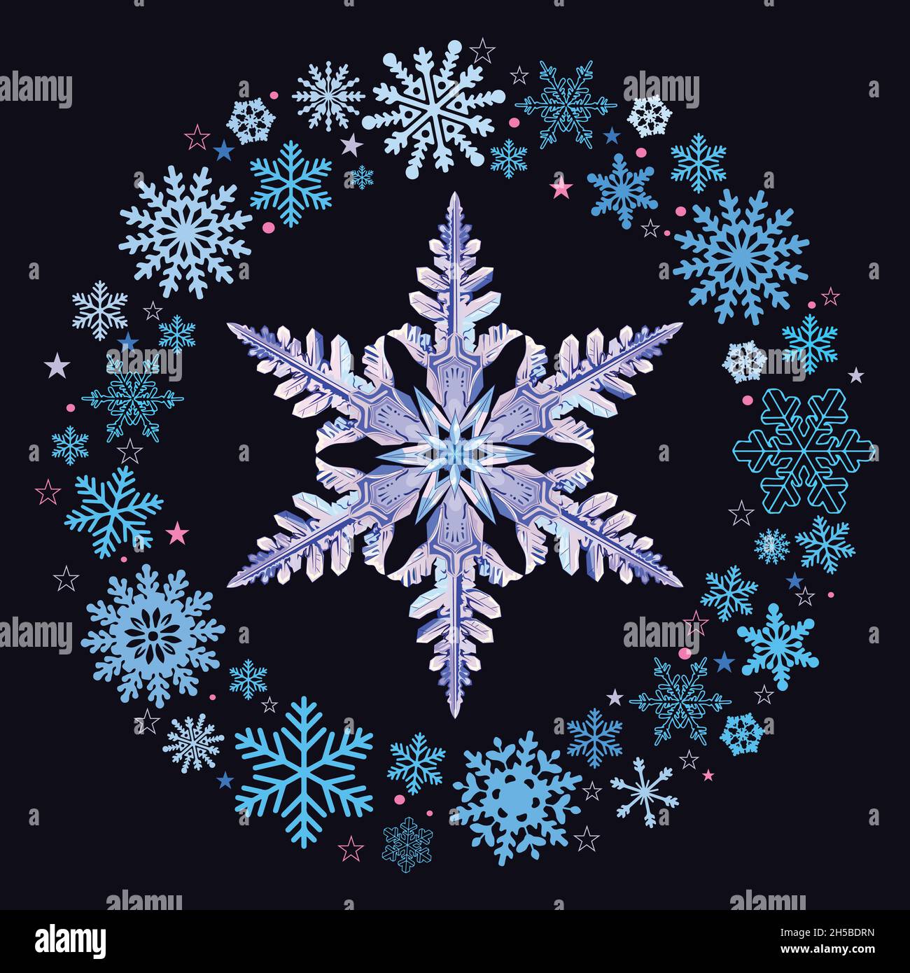 Snowflakes. Winter design of snowflakes Stock Vector Image & Art - Alamy