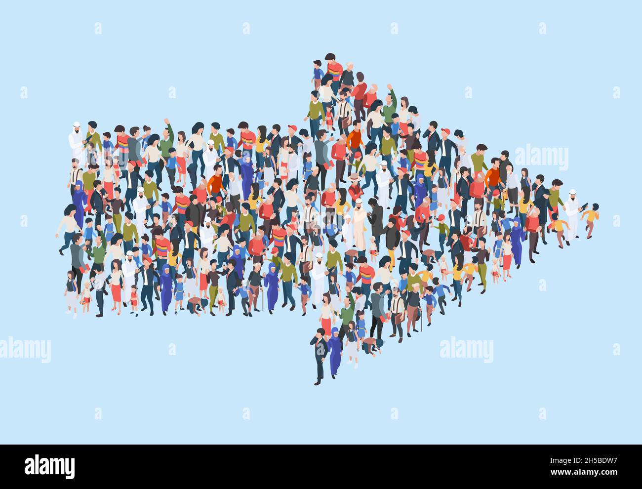 Cartoon illustration large group people hi-res stock photography and ...
