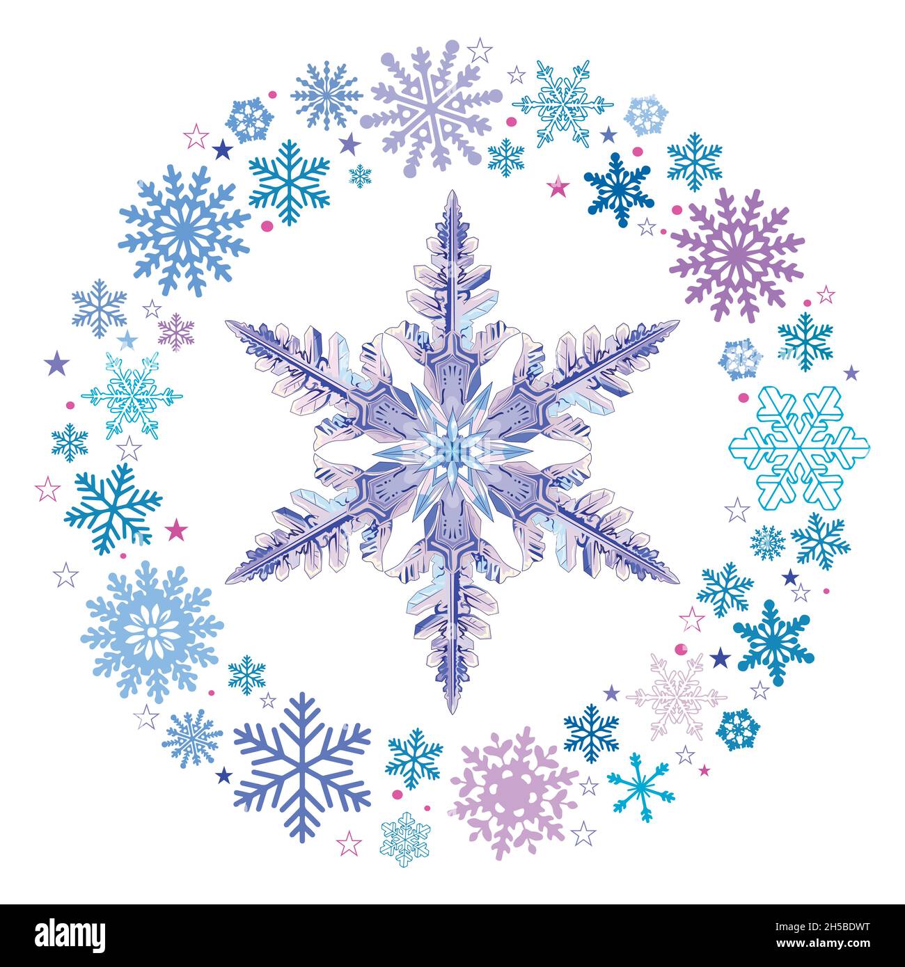 Snowflakes. Winter design of snowflakes Stock Vector Image & Art - Alamy