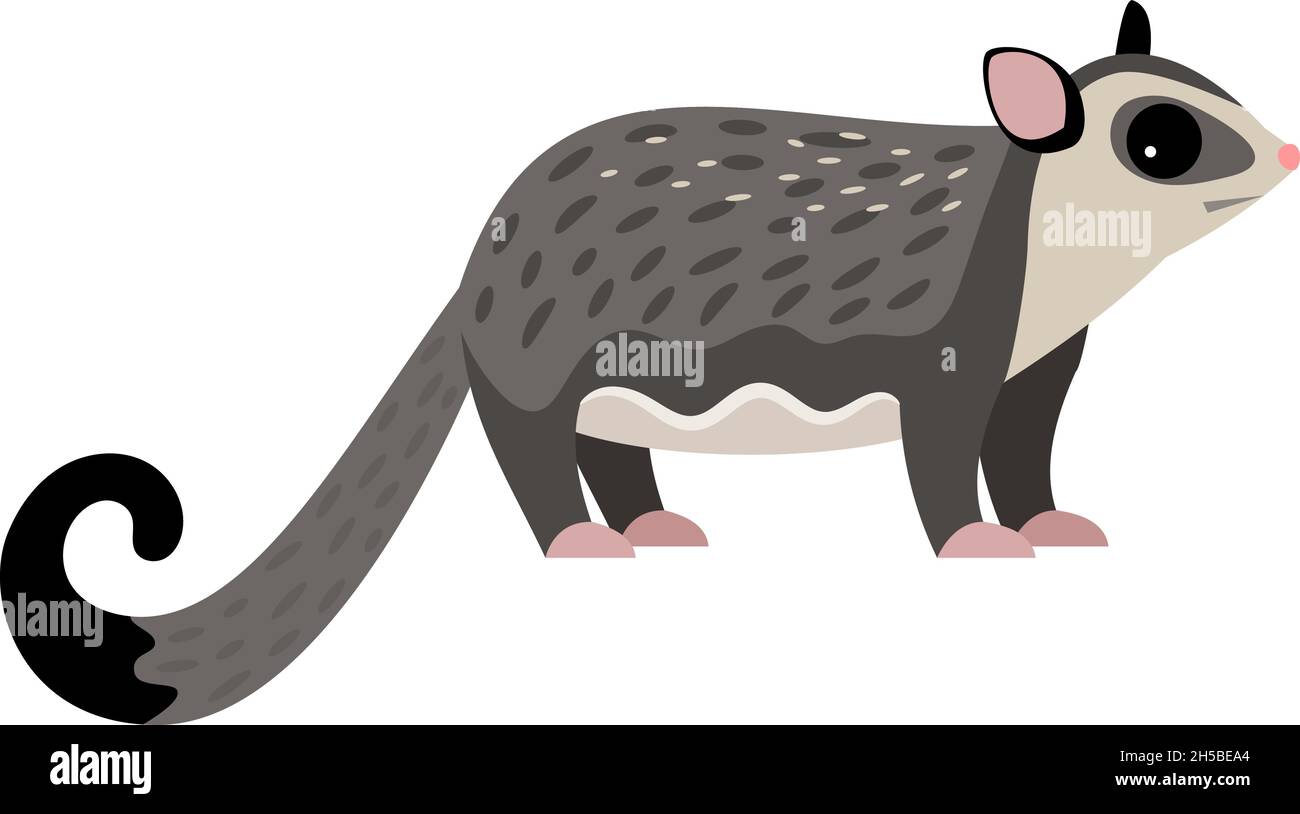 Exotic flying animal. Cartoon fluffy characters of zoo, cute beast of ...