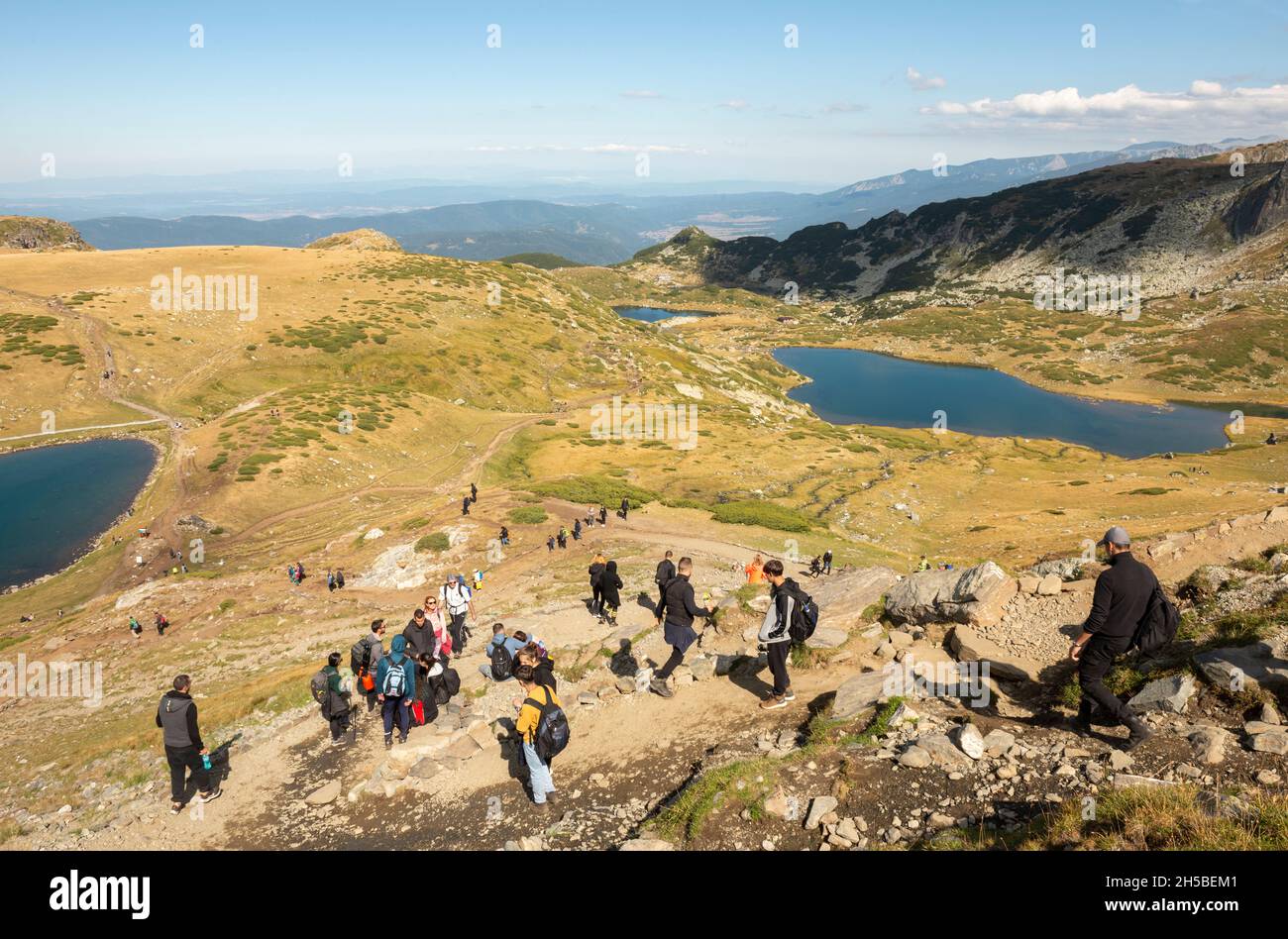 Seven Rila Lakes, Seven Lakes of Rila, mass tourism, hiking, people ...