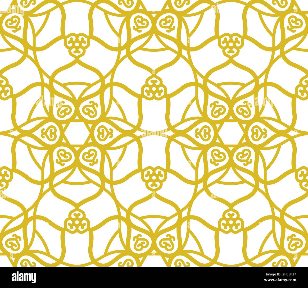 Arabic muslim golden pattern with ramadan islam floral motif decor ...