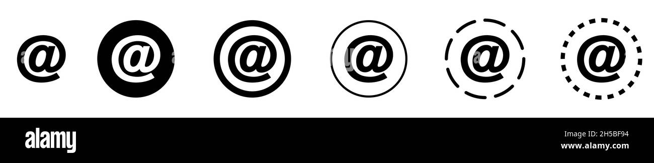 Email icon. Set of mail icons. Vector illustration. Message symbol ...