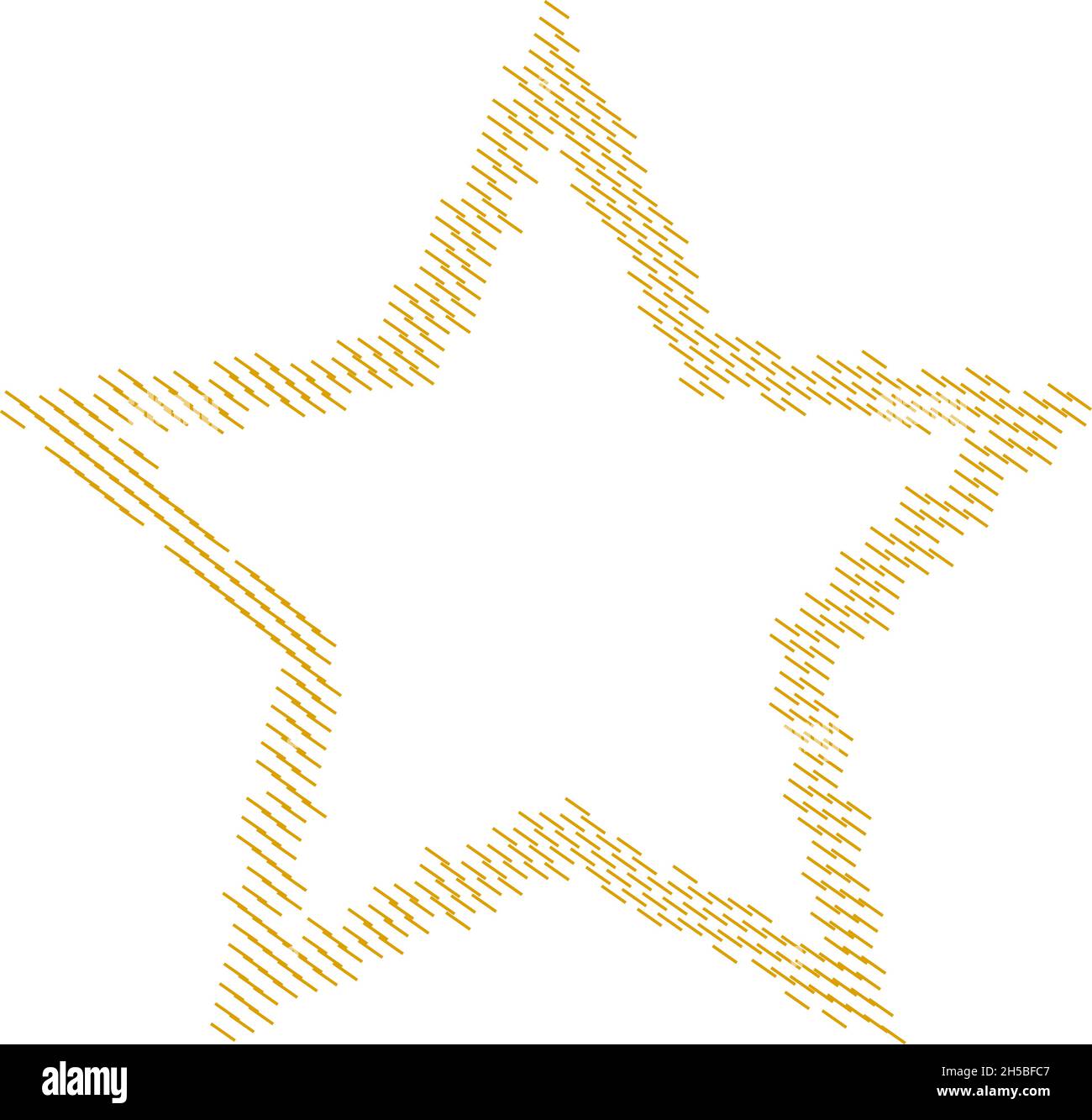 star shape stitched patch frame embroidery seam line Stock Vector Image ...