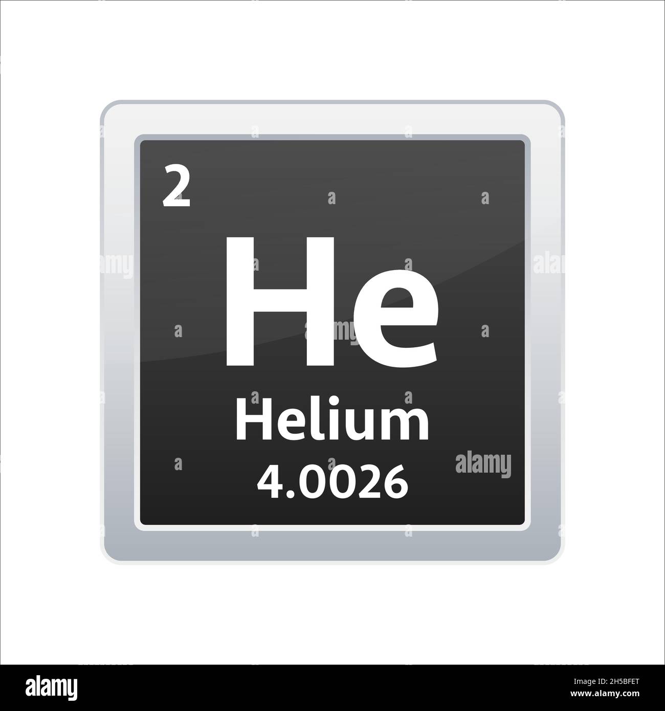 Helium symbol. Chemical element of the periodic table. Vector stock ...