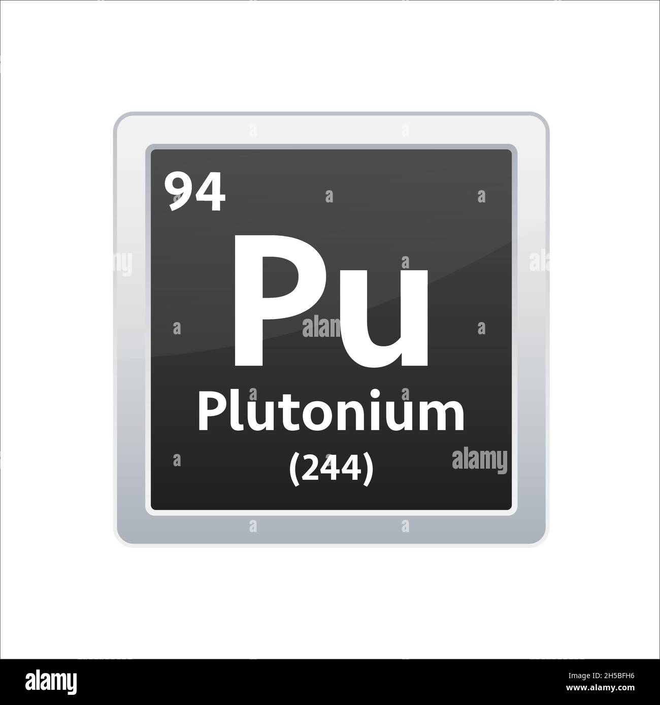 Plutonium symbol. Chemical element of the periodic table. Vector stock illustration Stock Vector ...