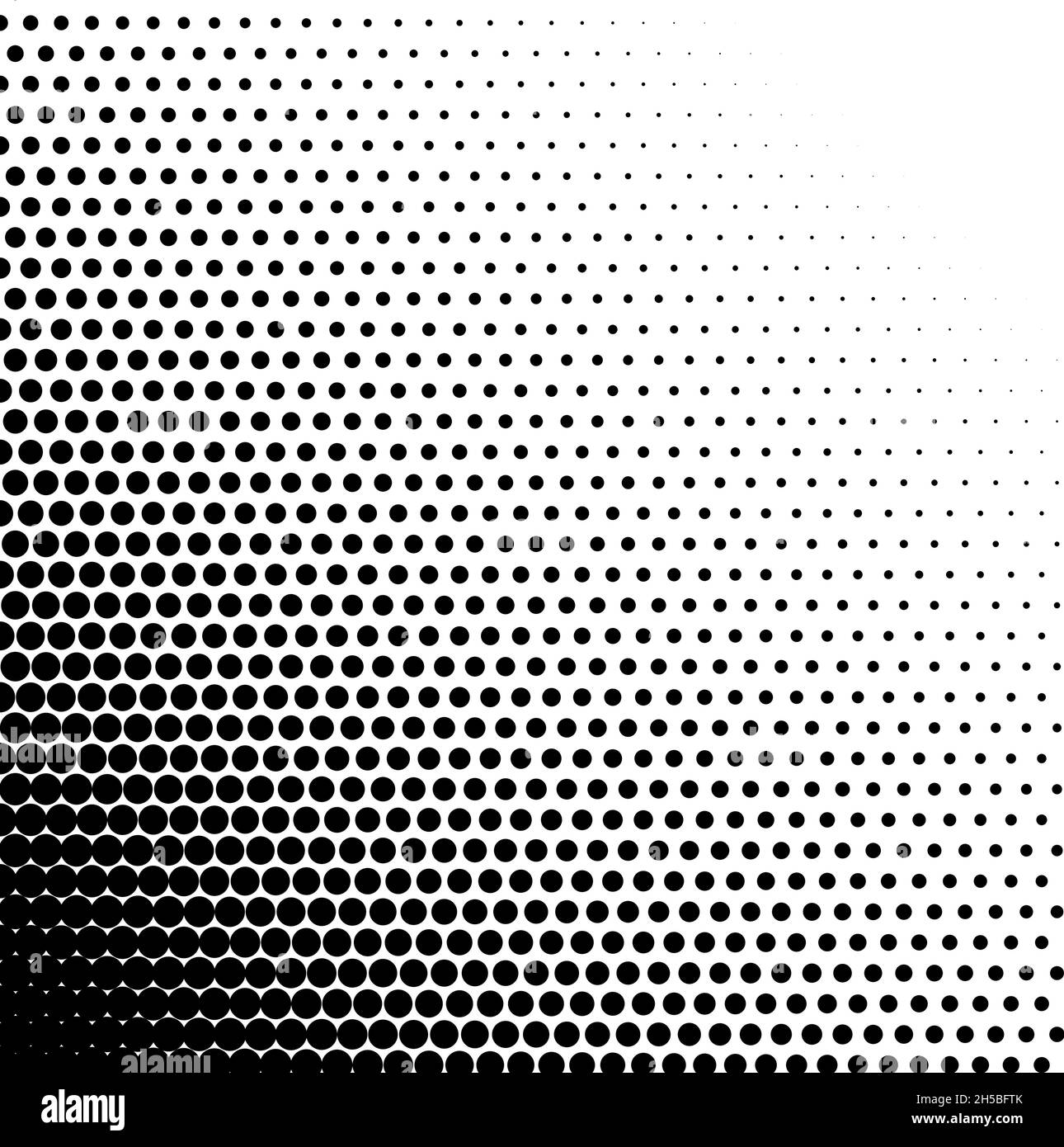 Halftone dots gradient fade digital monochrome pattern element Stock ...