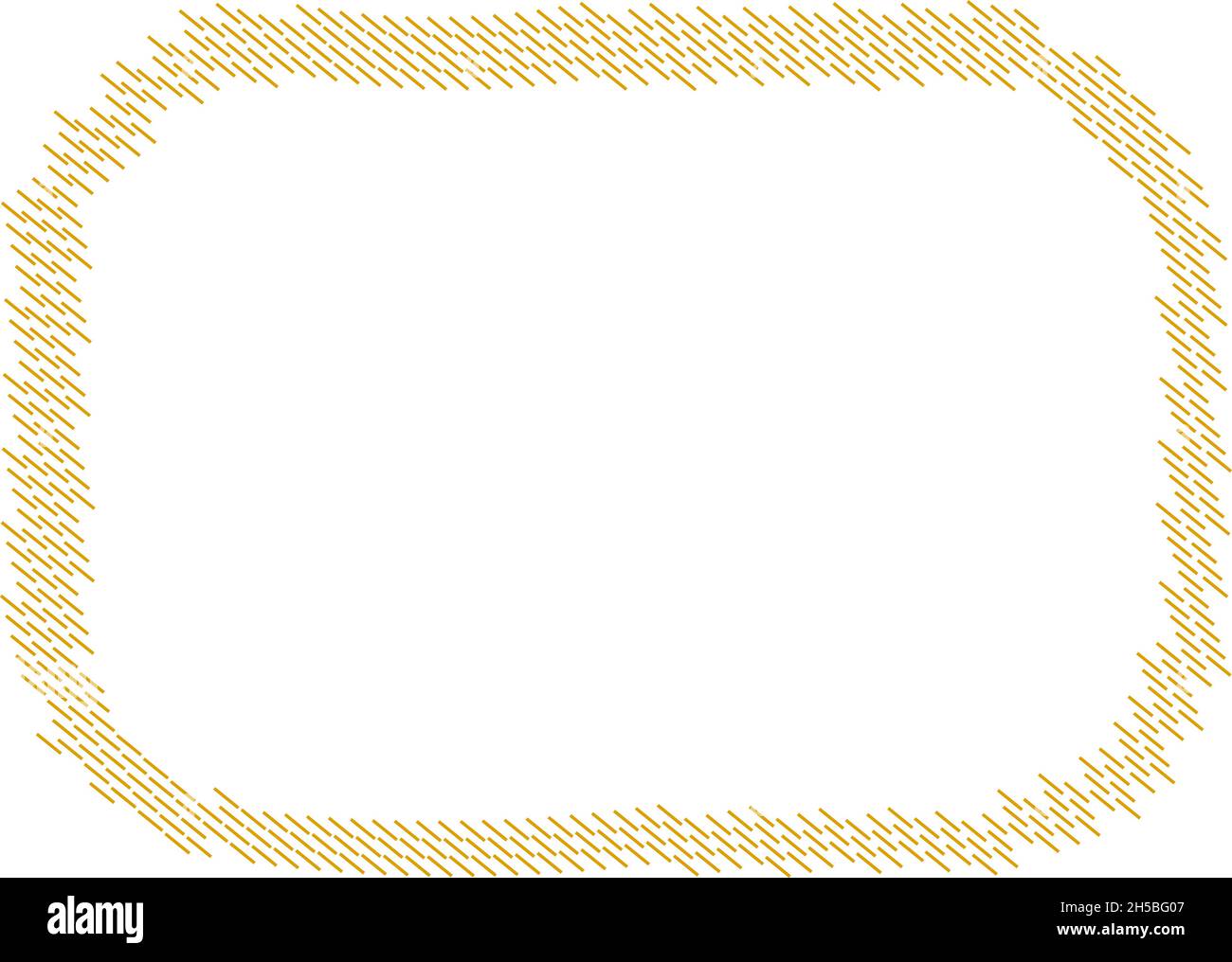 Stitched patch embroidery seam frame rounded edge element Stock Vector ...