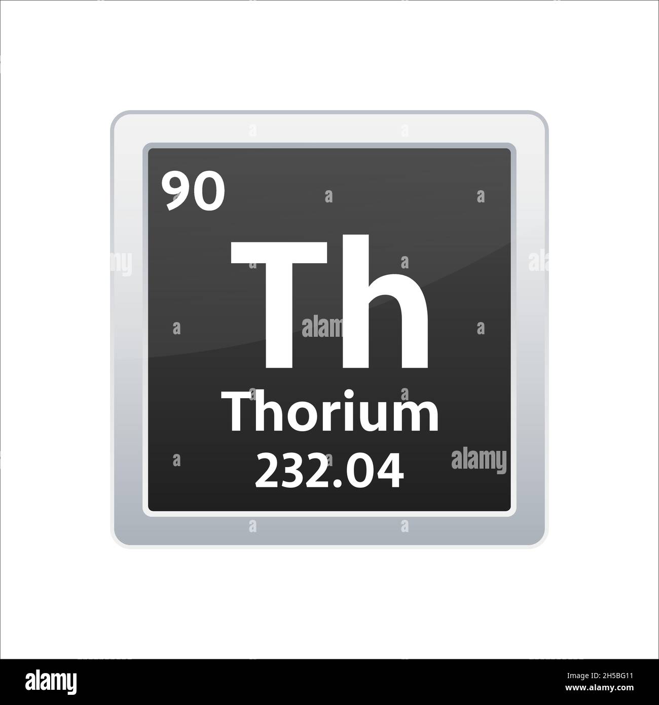 Thorium symbol. Chemical element of the periodic table. Vector stock ...
