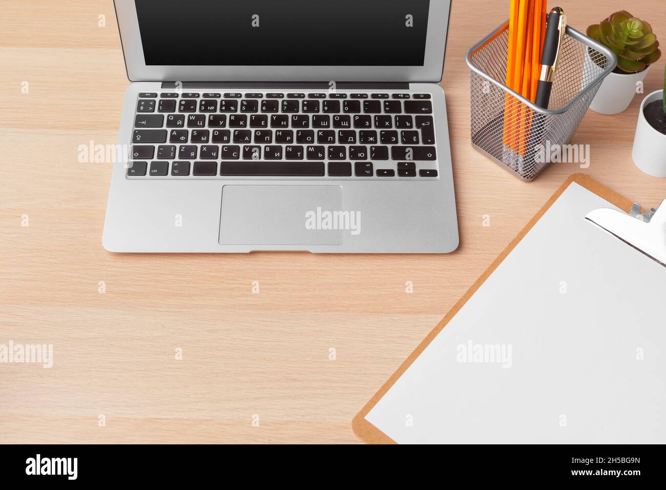 paperwork in the office and laptop on the desktop Stock Photo - Alamy