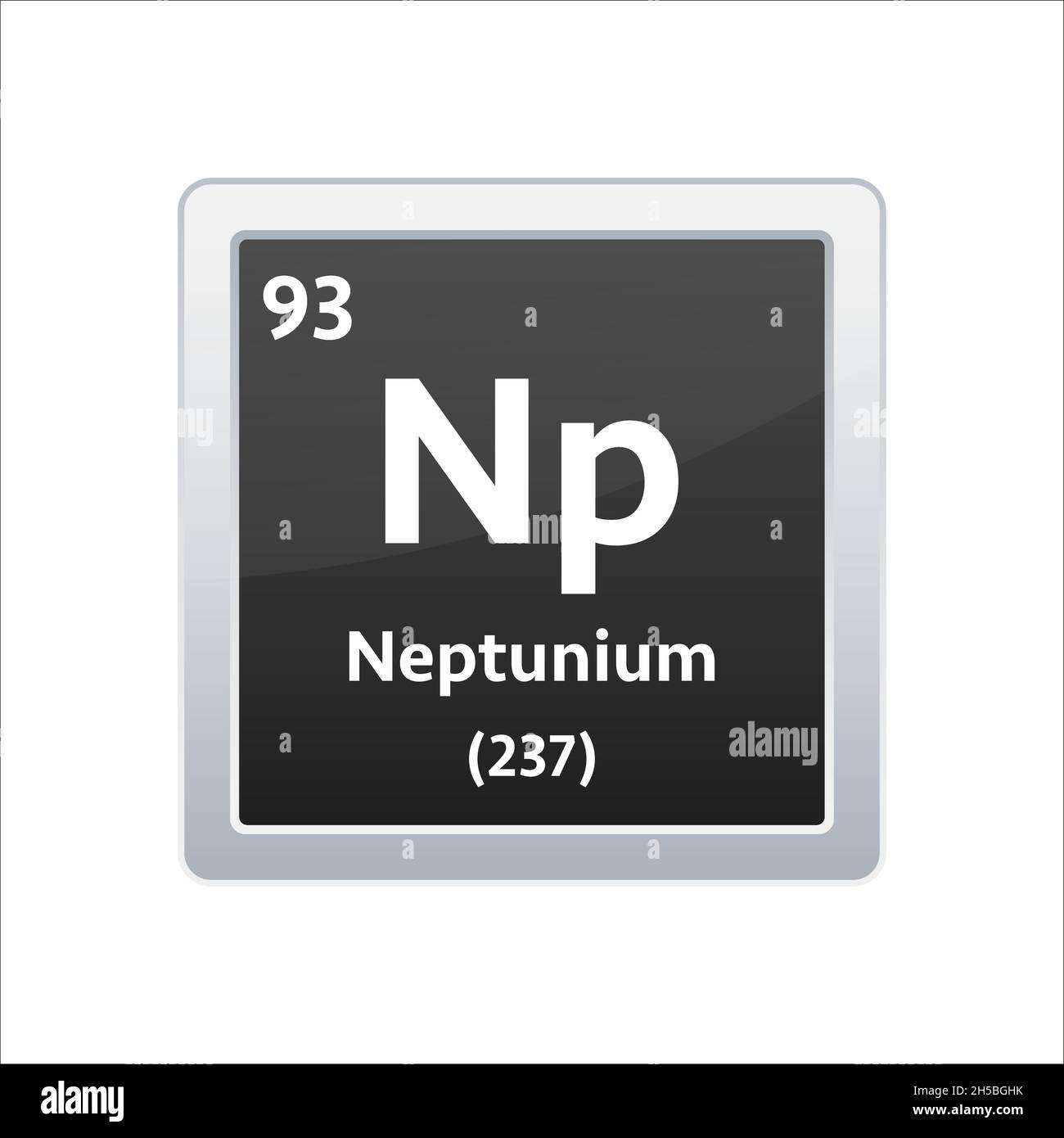 Neptunium symbol. Chemical element of the periodic table. Vector stock ...