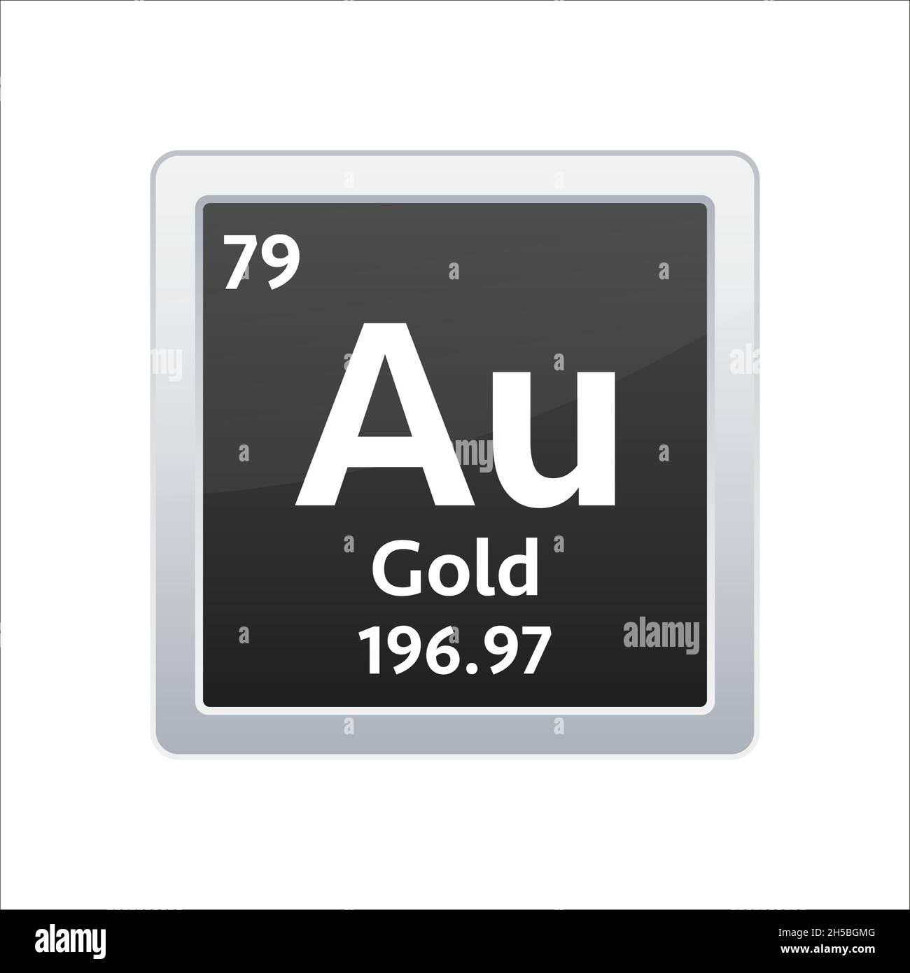 Gold symbol. Chemical element of the periodic table. Vector stock ...