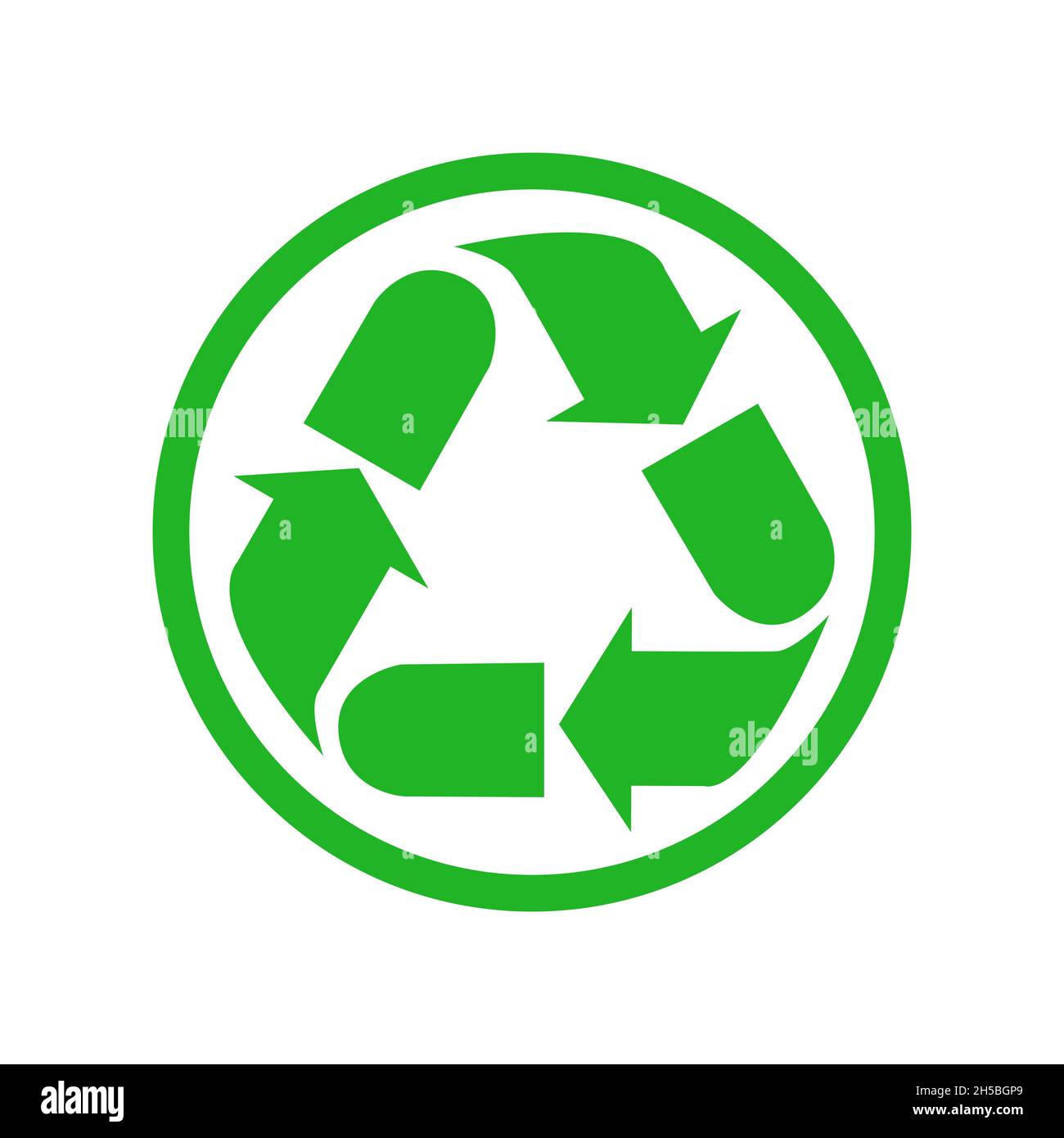 Recycle sign. Green triangular eco recycle icon. Vector illustration ...