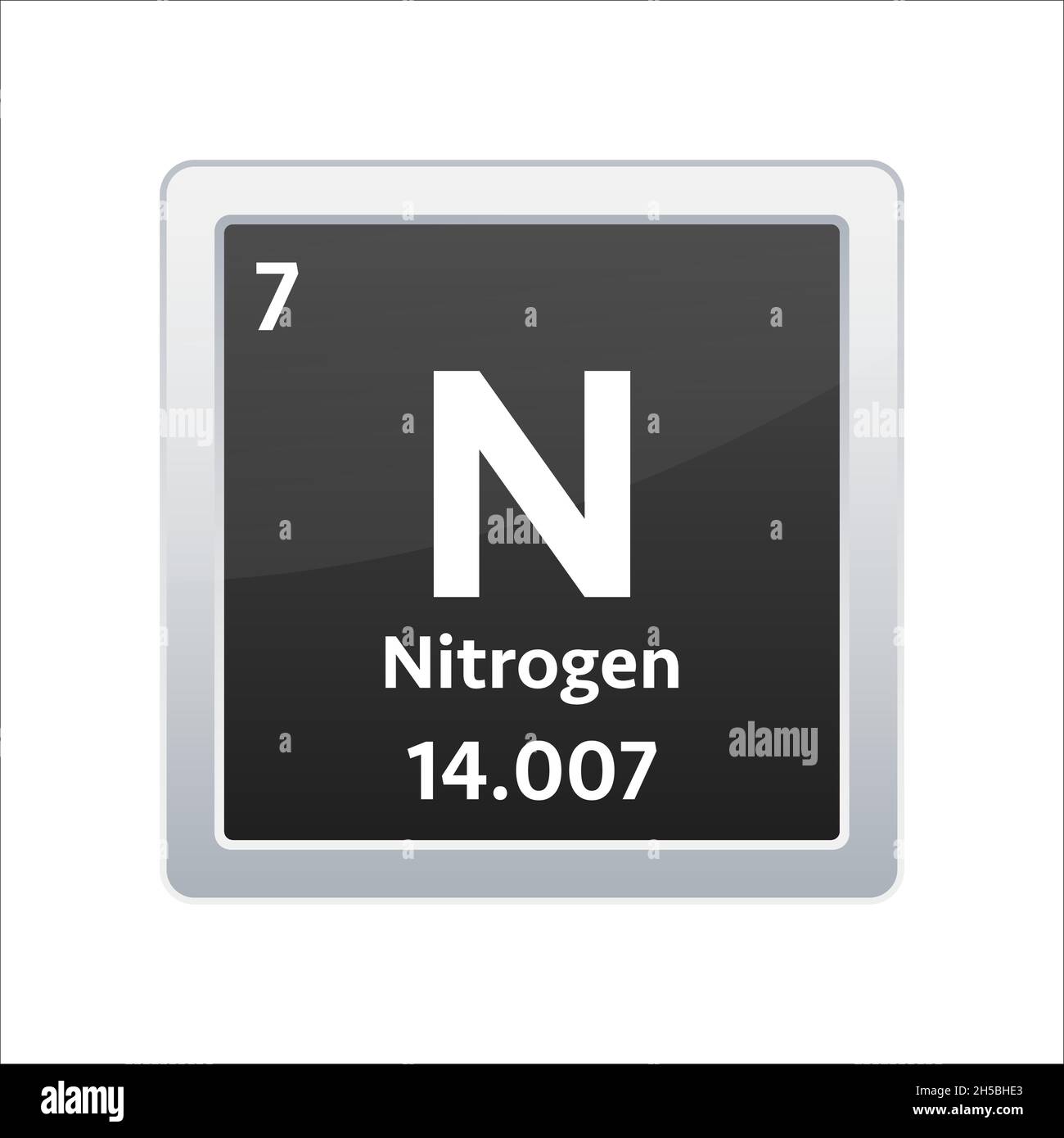Nitrogen Element Symbol Premium Vector | Periodic Table Element