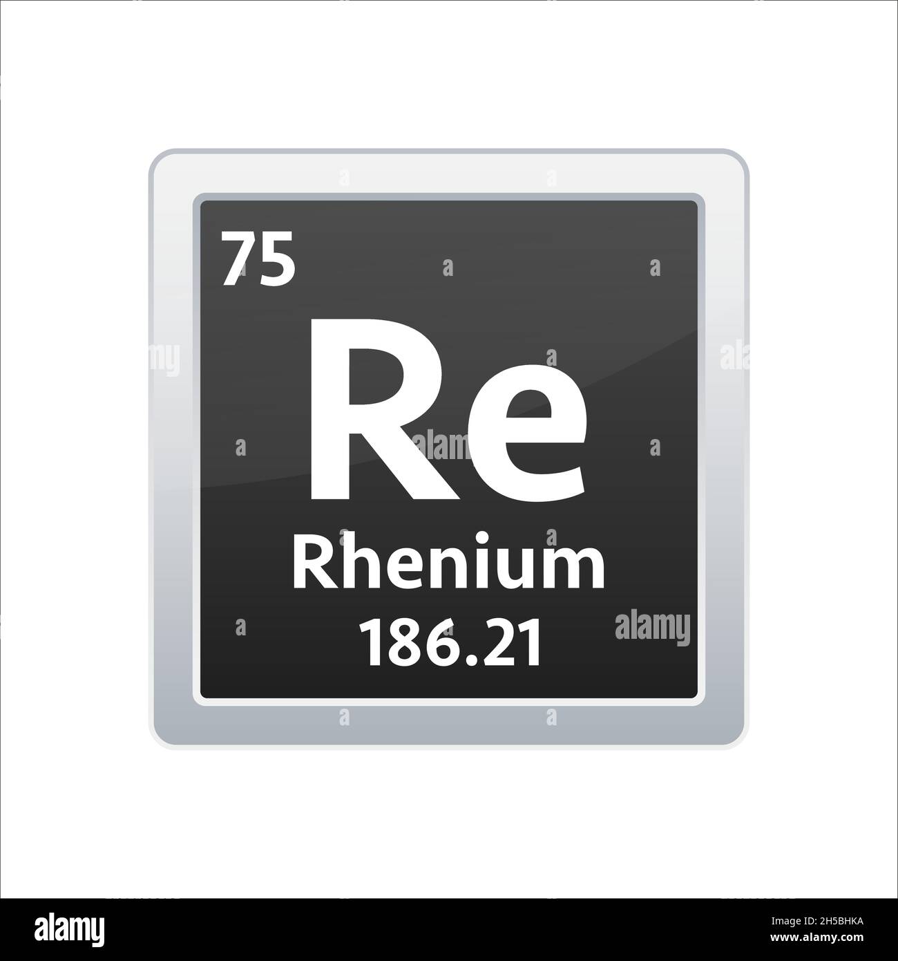 Rhenium symbol. Chemical element of the periodic table. Vector stock ...