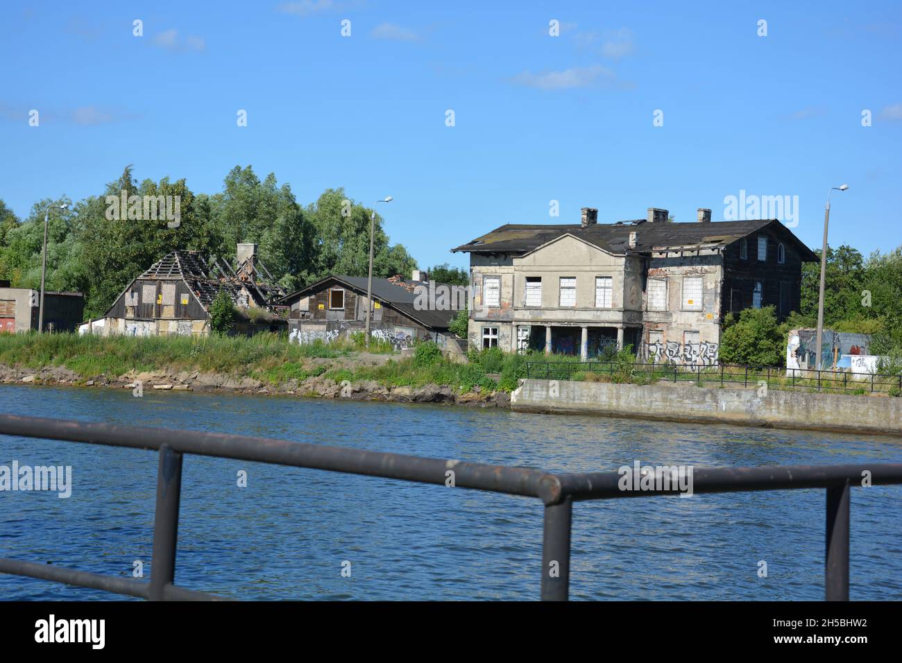 DANZIG, POLAND - Mar 26, 2021: View on Old Harbour The old harbour in ...